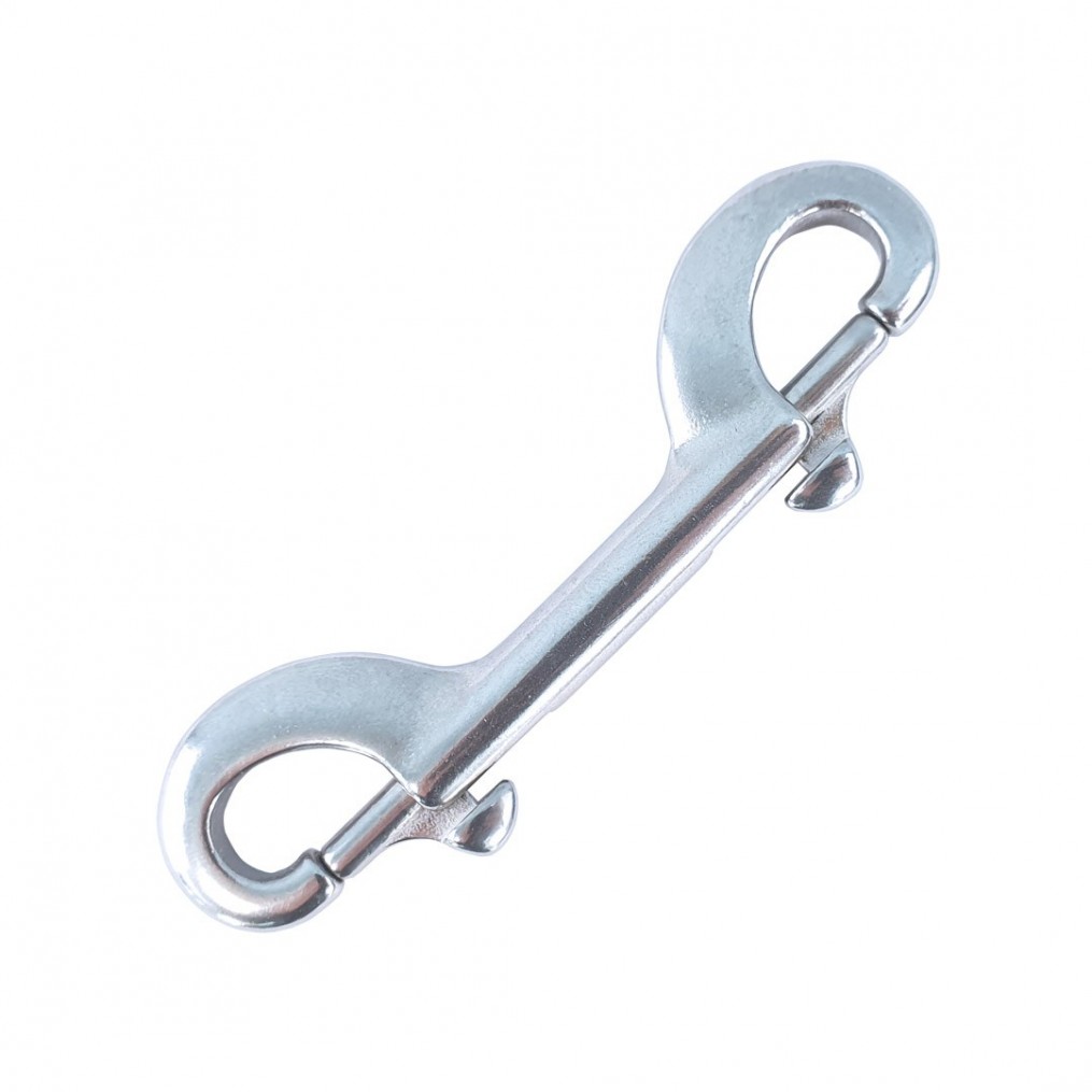 Moschettone doppia luce Acciaio inox 10cm - DiveSystem Store